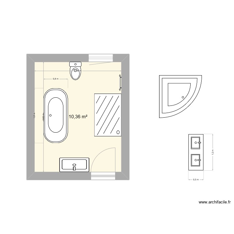 Plan – SDB – Par LSGTR ️ | ArchiFacile