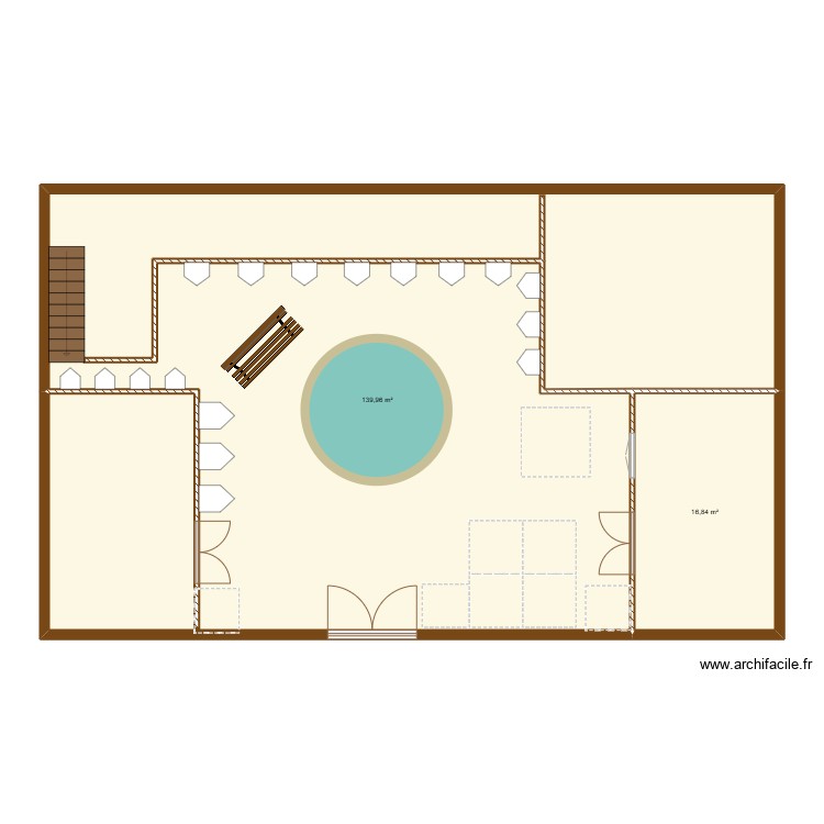 old latin house - Plan 2 pièces 157 m2 dessiné par 24Amine24