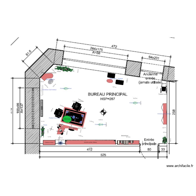 plan de bureau Designer finale - Plan dessiné par jadmed