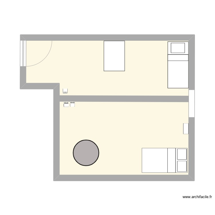 Menuiserie - Plan 1 pièce 35 m2 dessiné par Isabelle Aurélie
