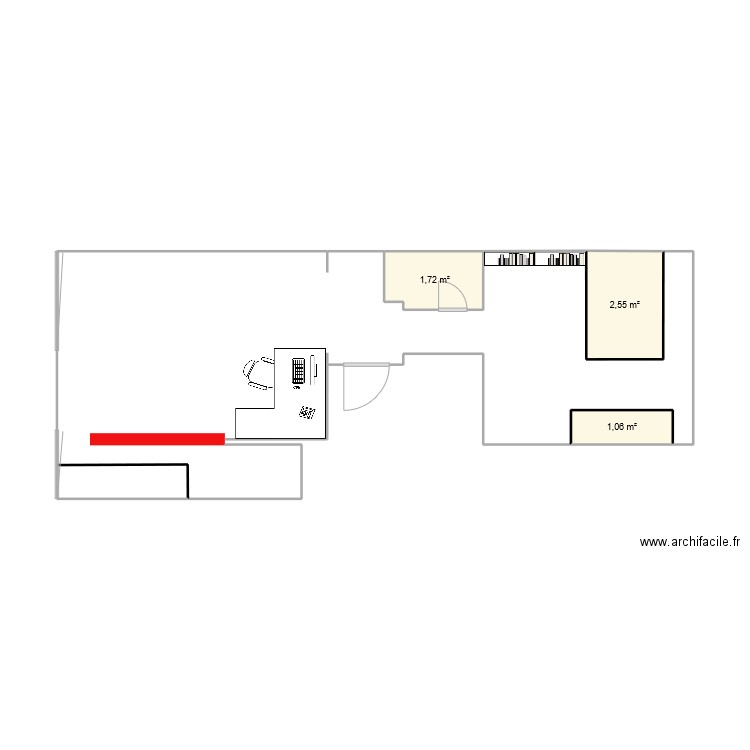 Ddd - Plan 3 pièces 5 m2 dessiné par Leirbagel