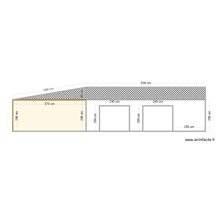 plan de coupe facade - Plan 6 pièces 47 m2 dessiné par Fuche92