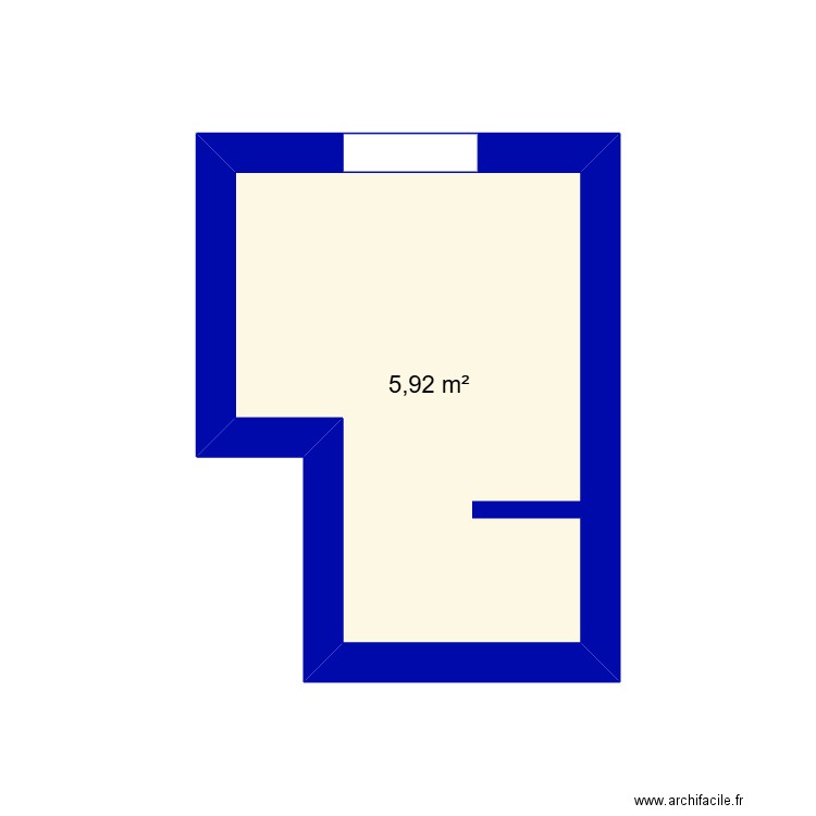 SDB Bas - Plan 1 pièce 6 m2 dessiné par MC LEJ