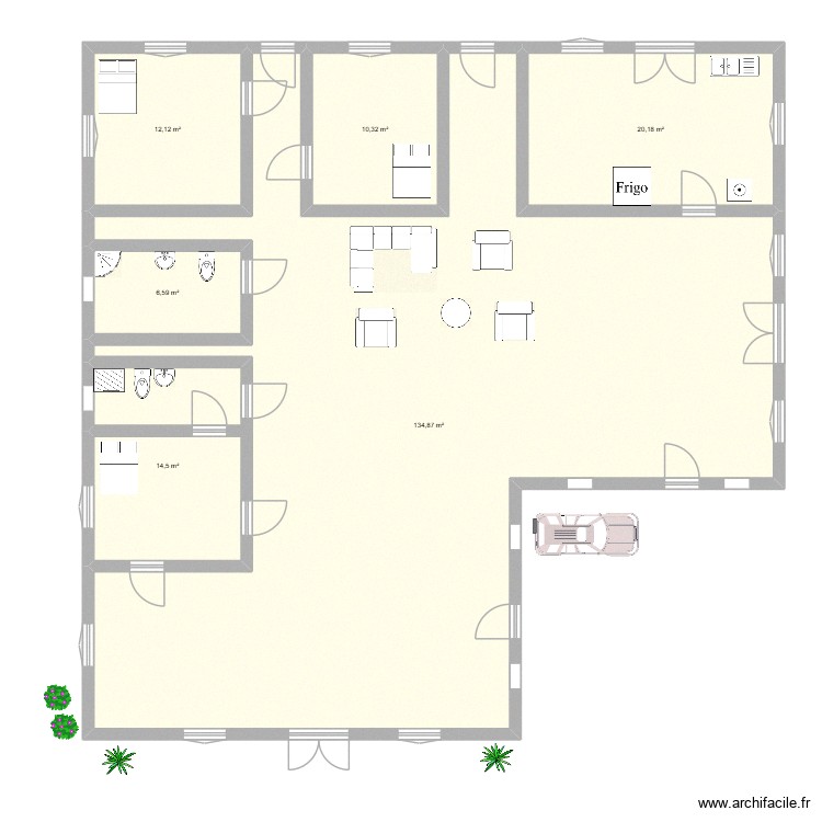 Plan 6 pièces 175 m² – Daloa_Villa_Clara – Par Katsepy ️ | ArchiFacile