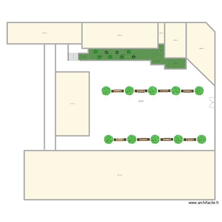 lycée - Plan 8 pièces 590 m2 dessiné par theo4515