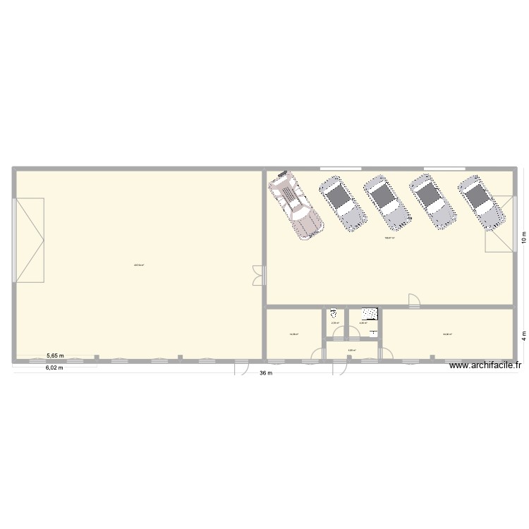 Plan bâtiment EARL - Plan 7 pièces 468 m2 dessiné par Gillesvk