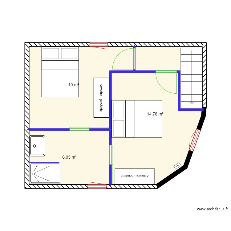 COEX - Plan 3 pièces 31 m2 dessiné par Jeremymerceron17
