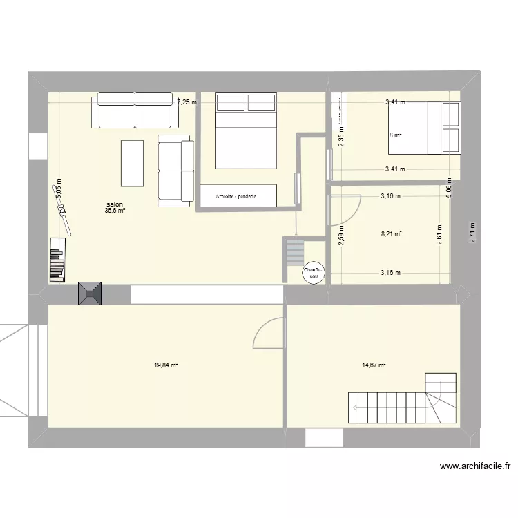 Plan – Casa vu par l\'INA des filles :) – Par Frantxua ️ | ArchiFacile
