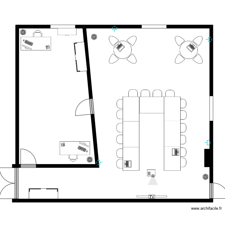 Projet nouvelle salle atelier - Plan dessiné par CNFS D