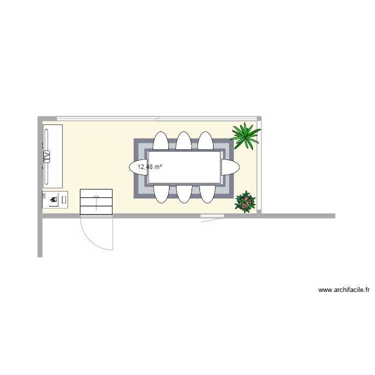 Veranda - Plan 1 pièce 12 m2 dessiné par jmadc