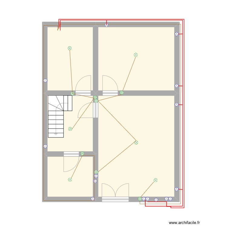 david 1 courant - Plan 5 pièces 55 m2 dessiné par agjh
