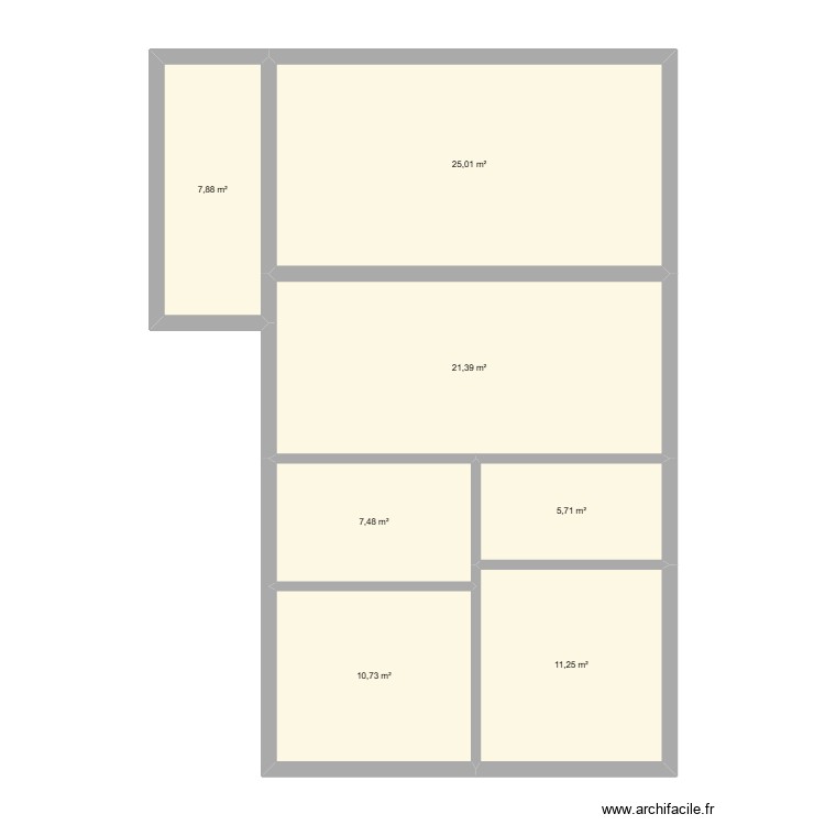 Maison - Plan 7 pièces 89 m2 dessiné par BCDJL