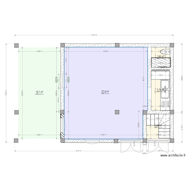 trano - Plan 5 pièces 66 m2 dessiné par Cerfconsulting