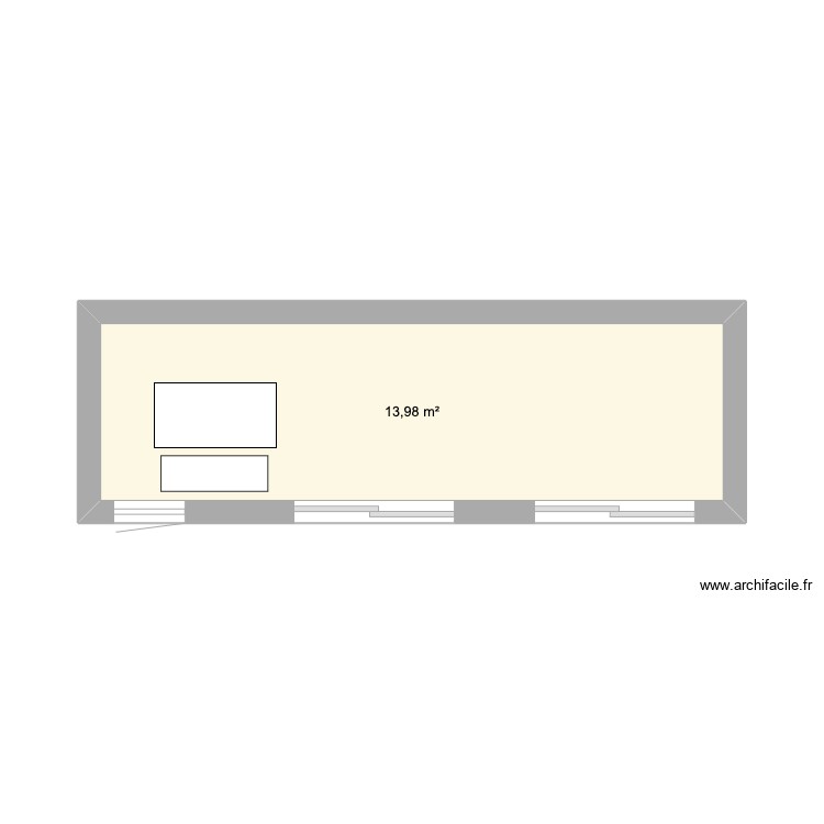 Terrasse - Plan 1 pièce 14 m2 dessiné par octave parengo