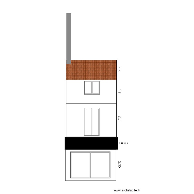 facade - Plan dessiné par AudeGib