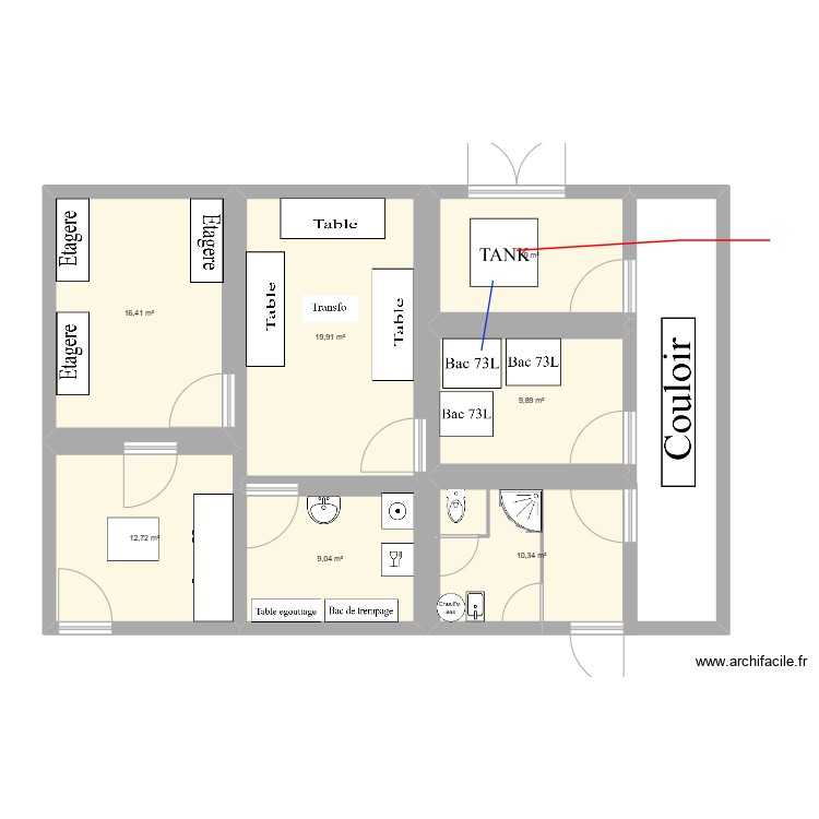 Robin behl - Plan 7 pièces 87 m2 dessiné par robinbehl