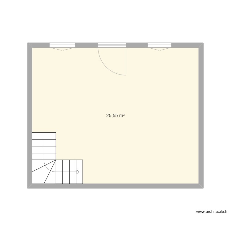 st beau - Plan 1 pièce 26 m2 dessiné par arthuraphy