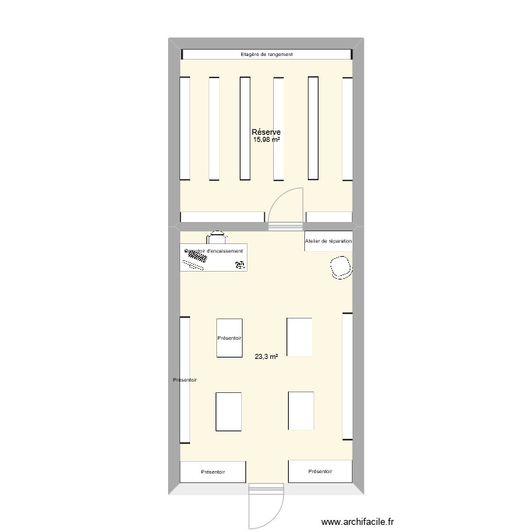Exercice 3 plan d'un atelier de réparation - Plan dessiné par Margauxdard