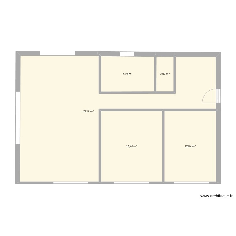 Idée 1 - Plan 4 pièces 74 m2 dessiné par seb240288