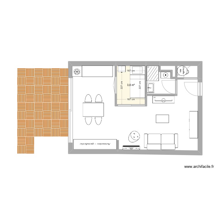 Plan – STUDIO CABINE – Par mpapa ️ | ArchiFacile