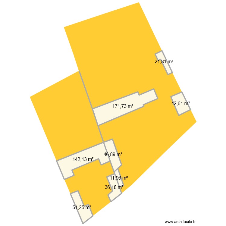 Plan parcelle et batiment avec voisins Vasseur - Plan 8 pièces 525 m2 ...