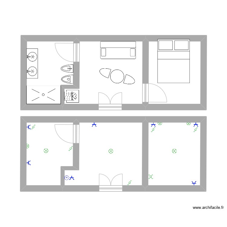 Trulli 3 - Plan 4 pièces 19 m2 dessiné par MFO73