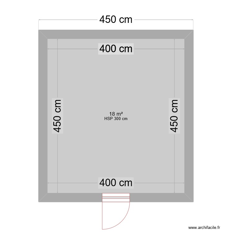 Maison Vitre - Plan 1 pièce 18 m2 dessiné par Nicolearosso