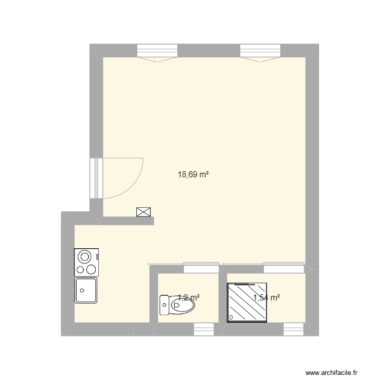 Studio rivoli - Plan dessiné par LK2