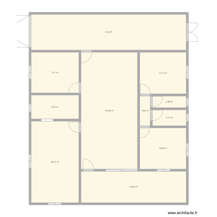 PLAN COCOYER 1 - Plan 11 pièces 157 m2 dessiné par Cece97160