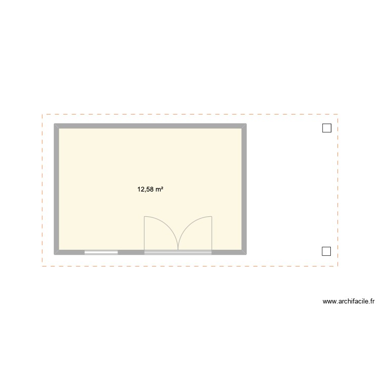 cabanon - Plan 1 pièce 13 m2 dessiné par spirit17