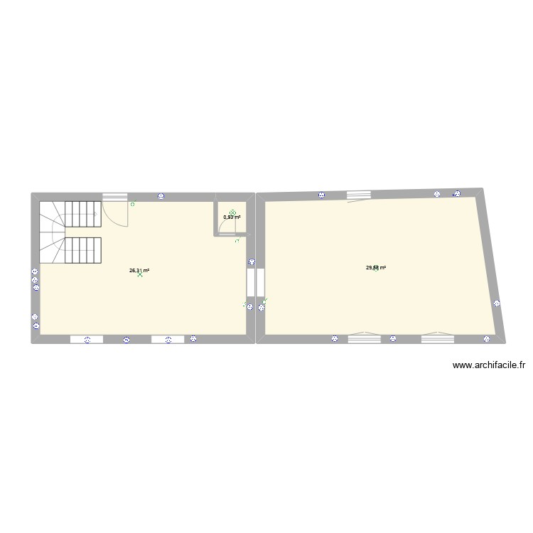 éléc benj avec chiotte - Plan 3 pièces 57 m2 dessiné par benj005