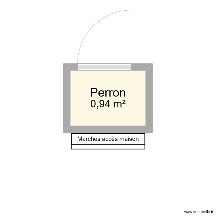 PERRON - Plan 1 pièce 1 m2 dessiné par Les LionSots