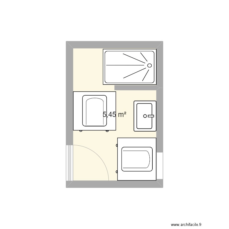 Salle de change Mam Cocon et Papillon - Plan 1 pièce 5 m2 dessiné par ...