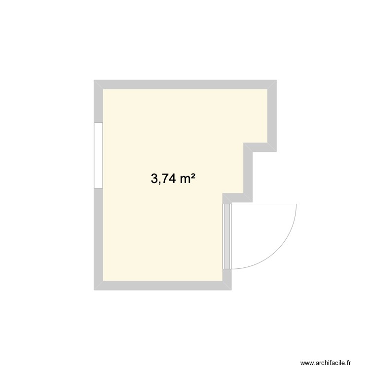 Dressing - Plan 1 pièce 4 m2 dessiné par Altayr