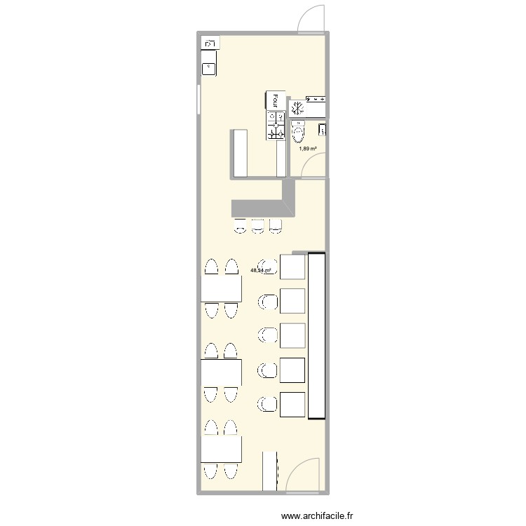 le bar du coin - Plan dessiné par LeBarDuCoin
