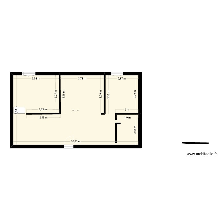 Plan Agadir FAR - Plan 1 pièce 64 m2 dessiné par tarik78200