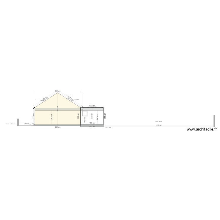 DP3 - Plan de coupe Terrain - PROJET Extension Façade Ouest - Plan ...