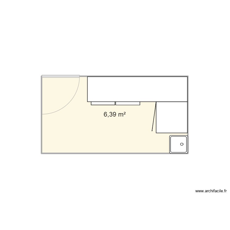 Thouars salle technique 7m2 V2 - Plan 1 pièce 7 m2 dessiné par ...