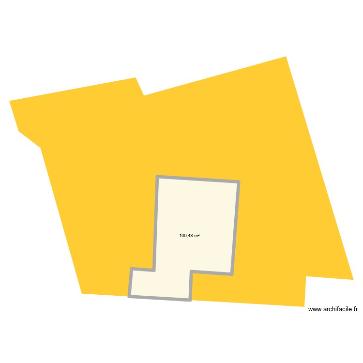 F cadastre - Plan 1 pièce 100 m2 dessiné par mekeor