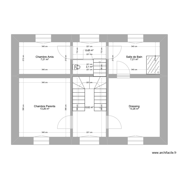 R1 Maison 2 - Plan dessiné par Gautier88