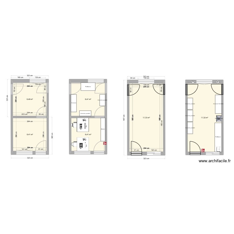 Labo PC/SVT - Plan 6 pièces 68 m2 dessiné par Hasina21