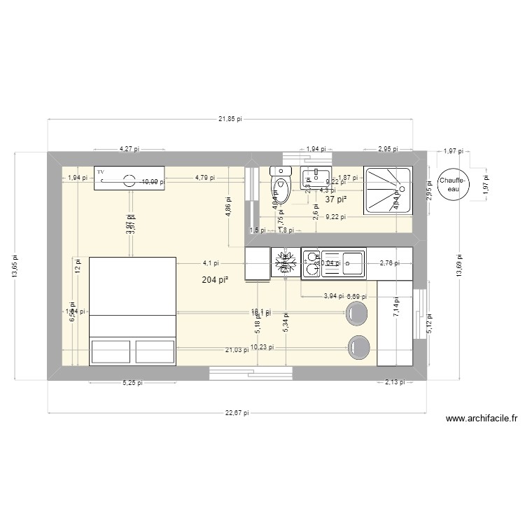test mini maison foret - Plan dessiné par Nancycoop