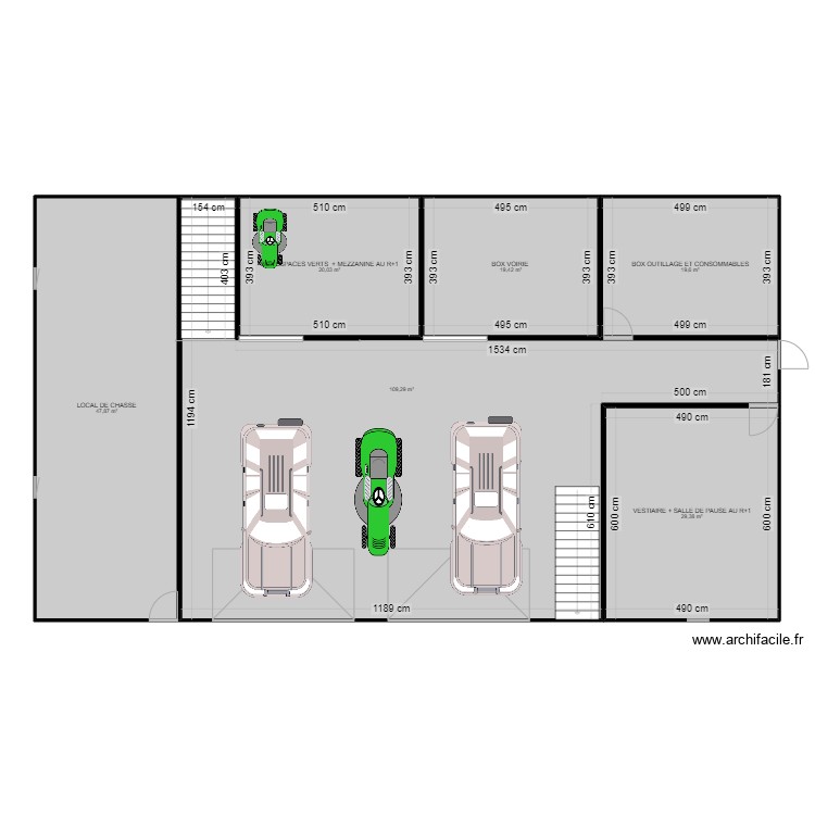 plan rdc services techniques - Plan 6 pièces 246 m2 dessiné par rst74160