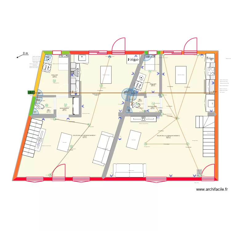 Plan 9 101 m² – MAISON 1 ET 2 REZ DE CHAUSSE PMU – Par DIDIER62218 ️ ...