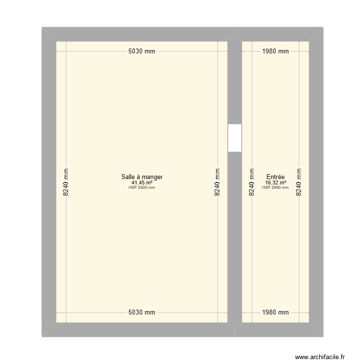 ZERBIT - Plan 1 pièce 58 m2 dessiné par Menuiserie7
