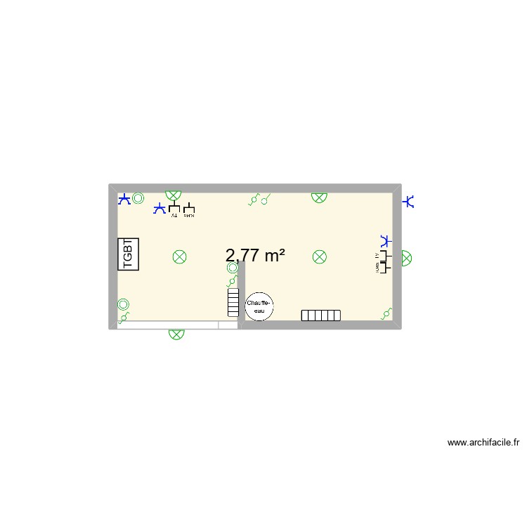 box Melec - Plan 1 pièce 3 m2 dessiné par Andy_drvt