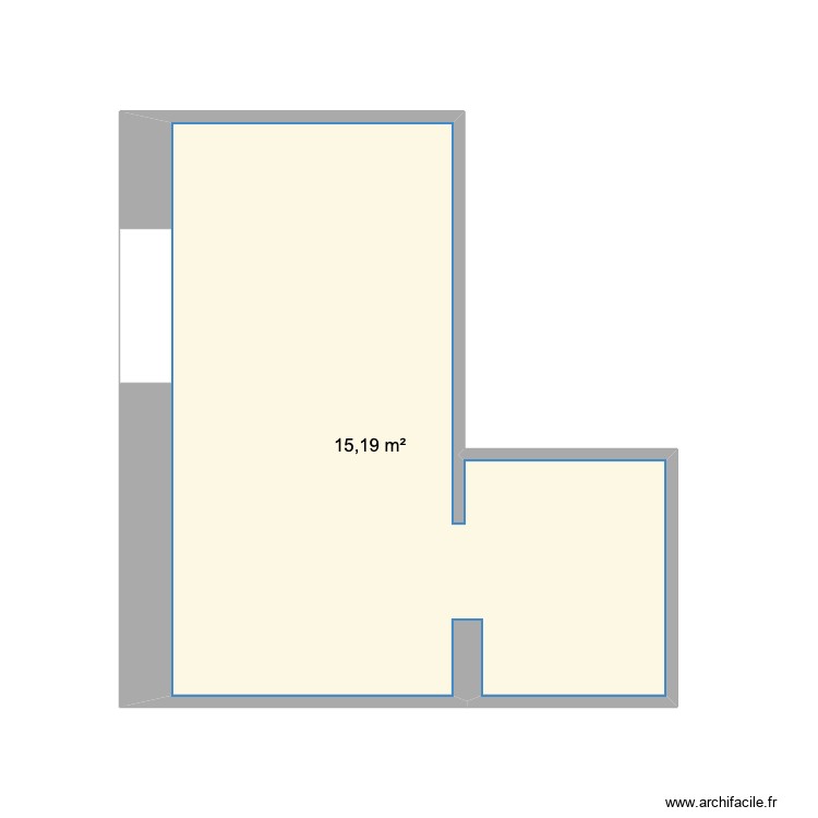 Massy - Plan 1 pièce 15 m2 dessiné par Oak