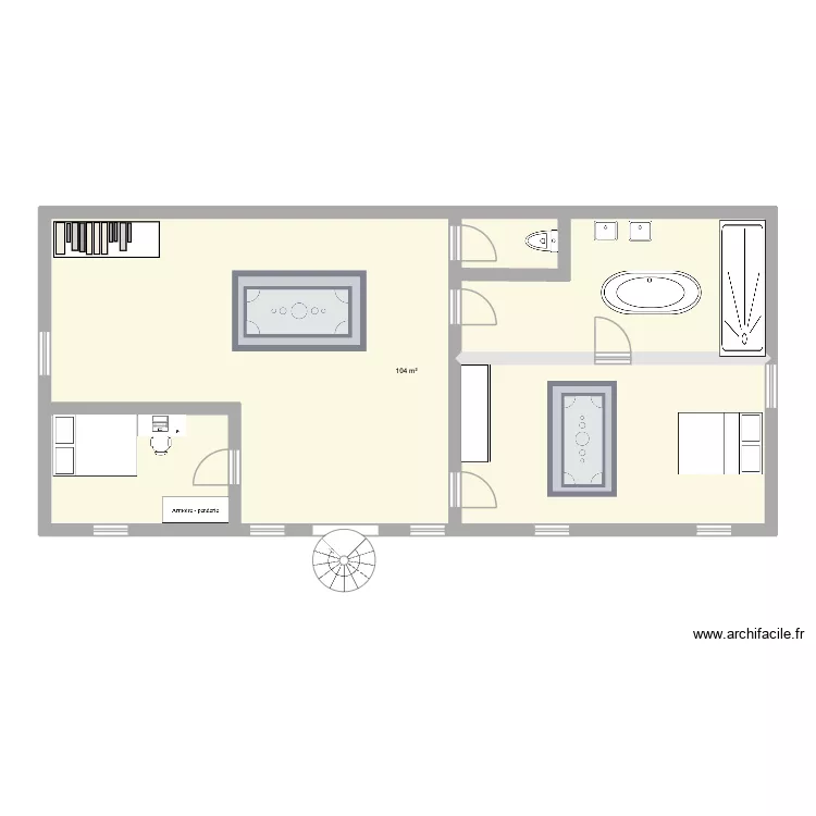 Plan – etage_bourdo 2 – Par PatriciaPierre ️ | ArchiFacile
