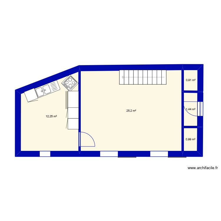 idee - Plan 5 pièces 41 m2 dessiné par benoit1234G