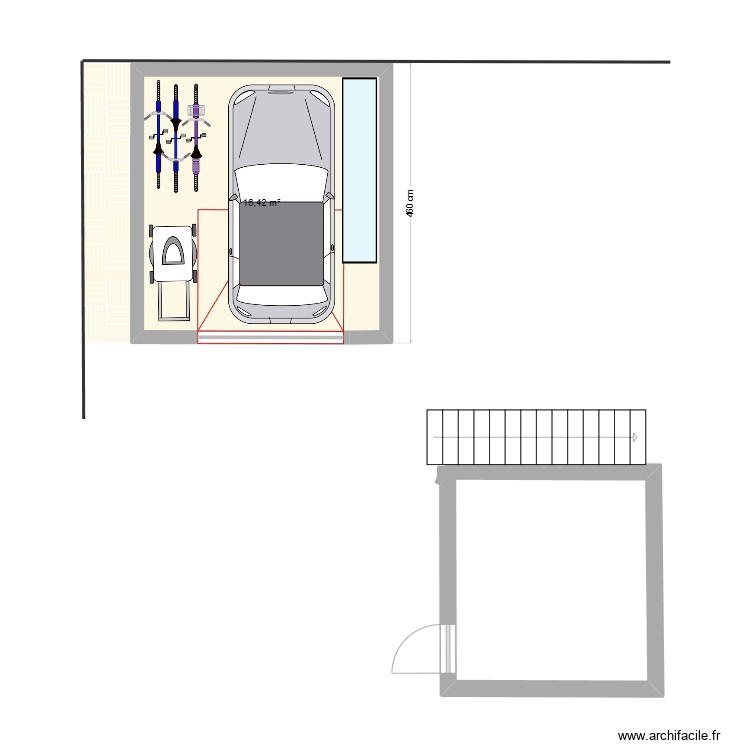 exemple garage - Plan dessiné par soniso